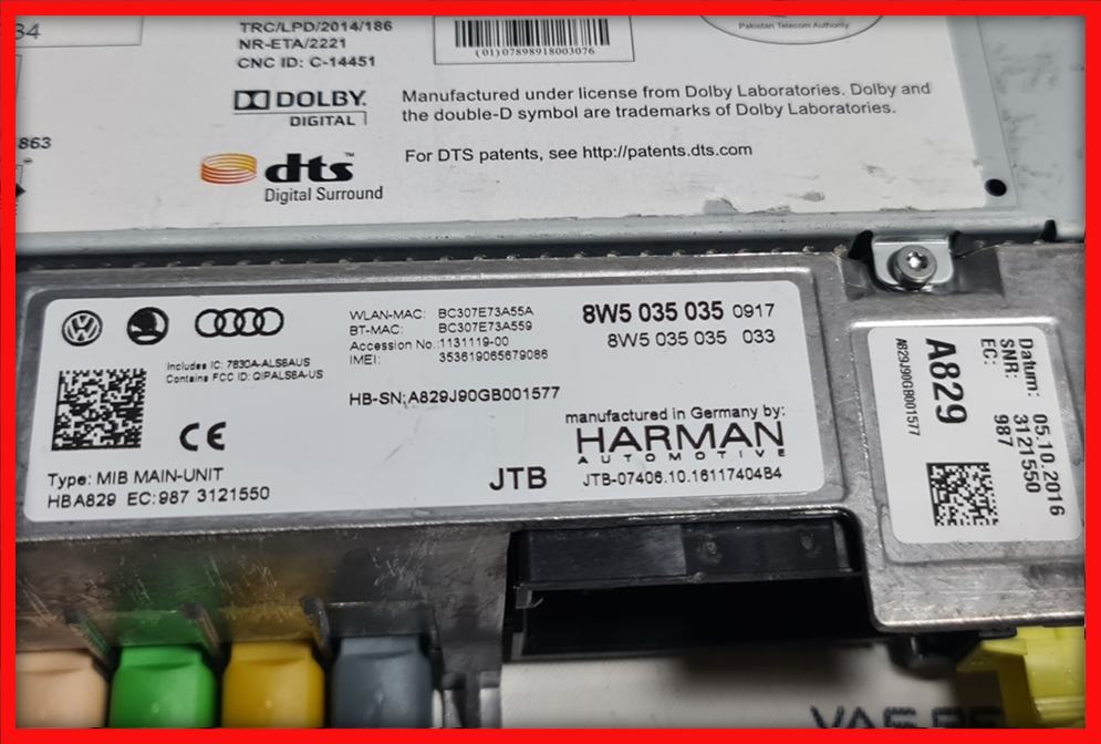 Unitate Navigatie Audi Q5 A4 A5 MMI MIB2 8W5 035 035 8W5035035