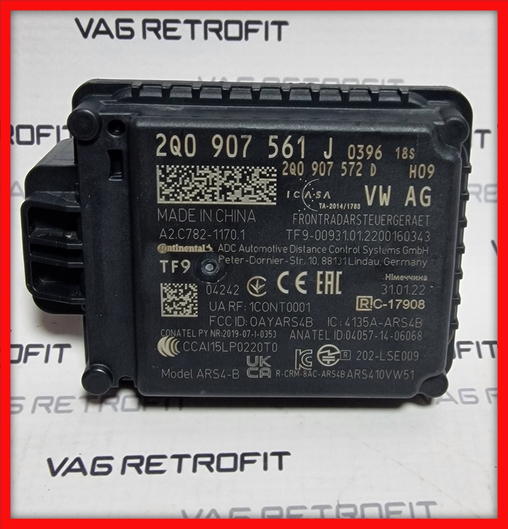 Modul Radar Distronic ACC Adaptive Cruise Control 2Q0907561J 2Q0 907 561 J