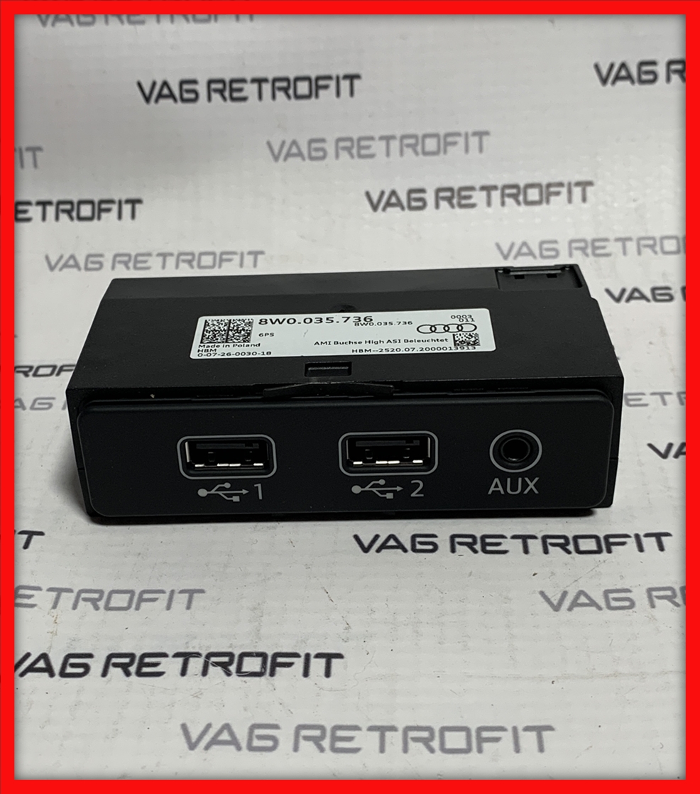 Mufa USB 8W0035736 Cu Iluminare Carplay Audi A4 A5 F5 B9 Android Auto