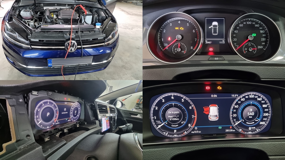 Instalare Ceasuri Digitale Virtual Cockpit AID VW Golf 7 VII 2018
