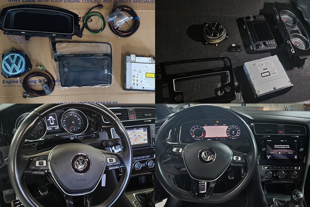 VW Golf 7 2014 Instalare Ceasuri Bord Digitale / Virtual Cockpit ...