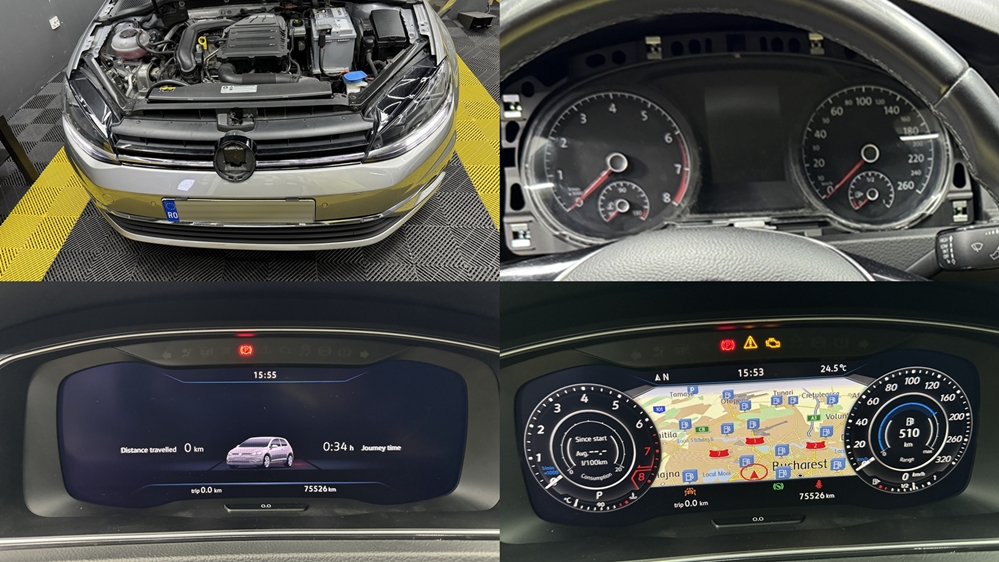 VW Golf 7 VII 2019 Instalare Ceasuri Digitale Virtual Cockpit AID ...