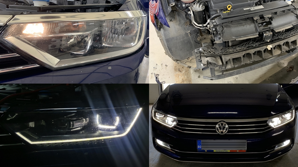 Montaj Faruri LED Matrix Stopuri Triple LED VW Passat B8 2016 Originale