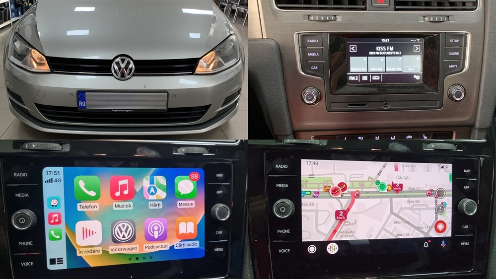 VW Golf 7 VII 2014 Instalare Torpedou Cu Unitate Multimedia MIB2 ...