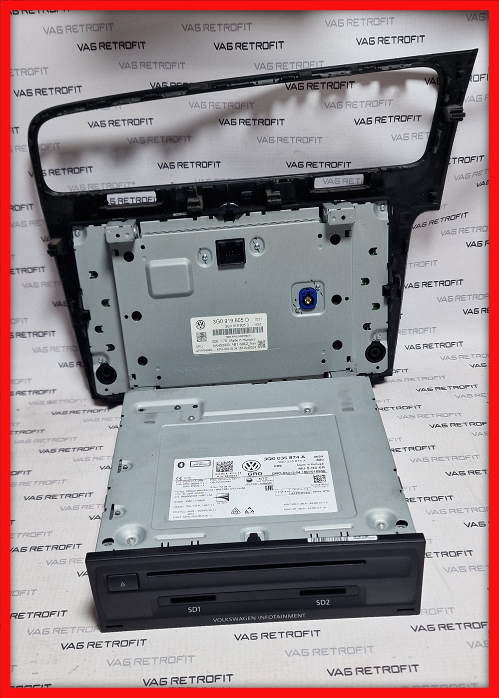 Navigatie MIB 2 MIB2 Display Unitate Navigatie VW Golf 7 3Q0035874A ...