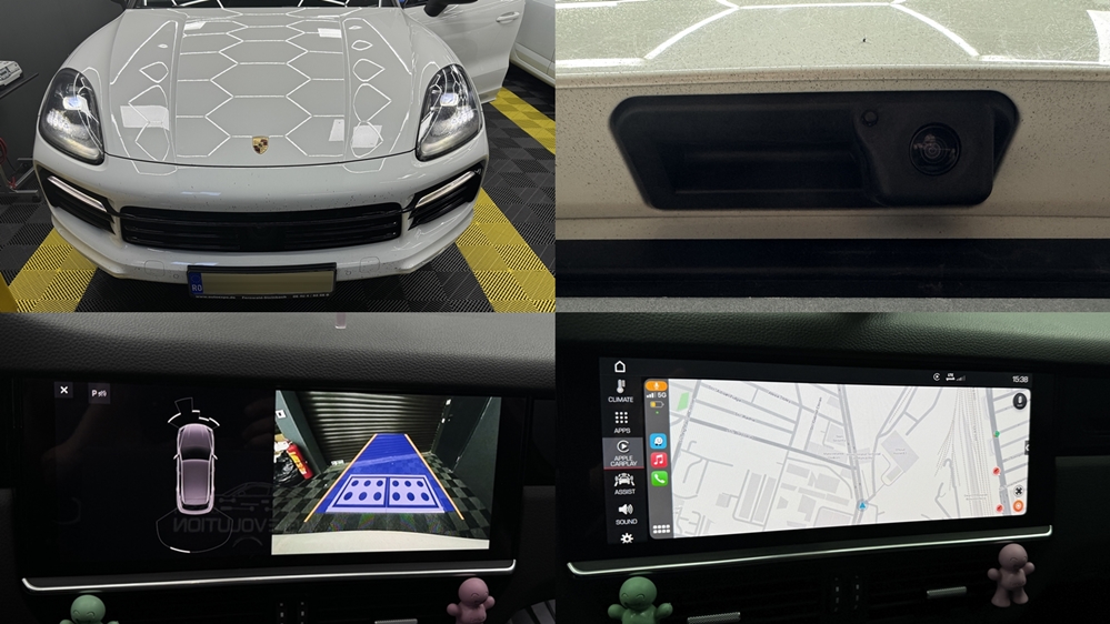 Porsche Cayenne 2020 9YA Instalare Montare Montaj Retrofit Camera Spate ...